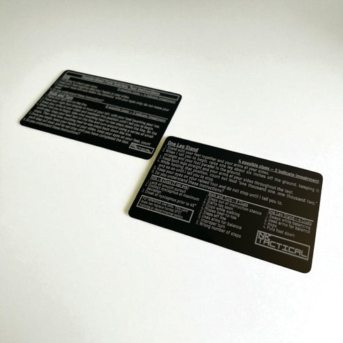 Metal SFST Instruction Card – Field Sobriety Test Reference Tool – NK ...