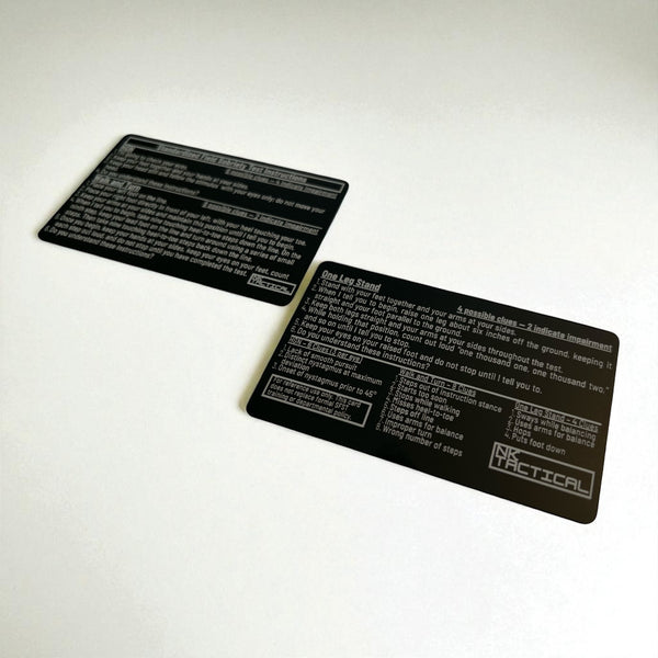 Metal SFST Instruction Card – Field Sobriety Test Reference Tool – NK ...